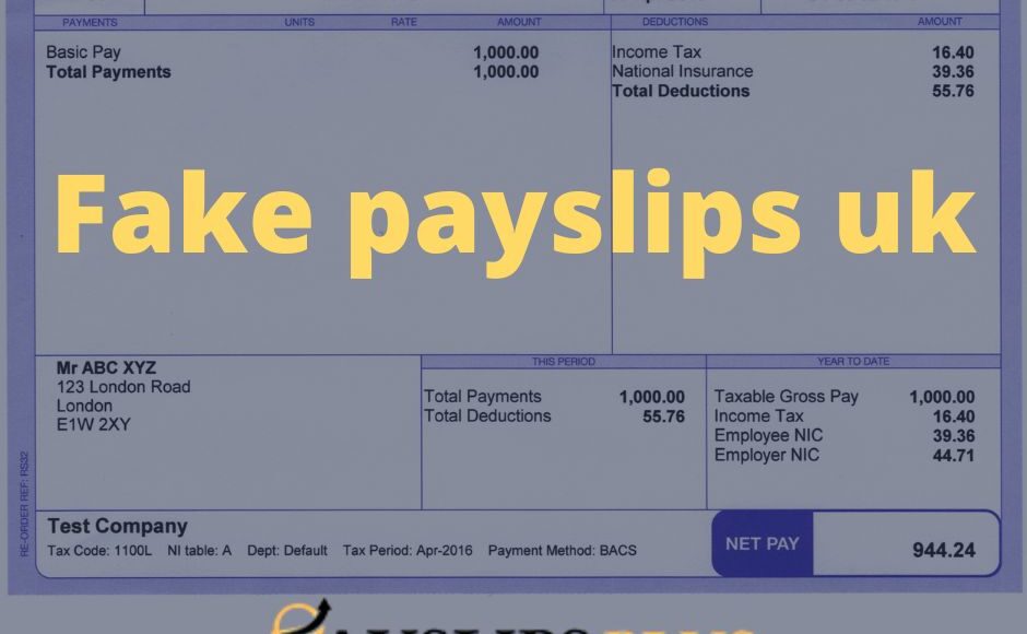 A detailed guide about fake payslips uk